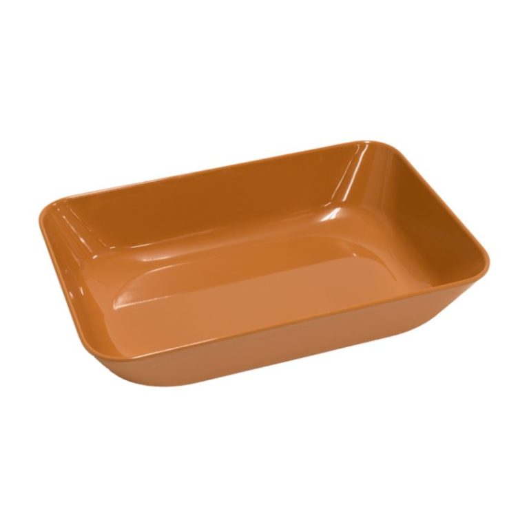 Rectangular Melamine Deli Bowl - Terracotta - Shop Display Solutions