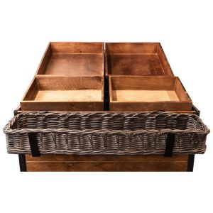 Narrow Food Grade Rectangular Basket - Shop Display Solutions
