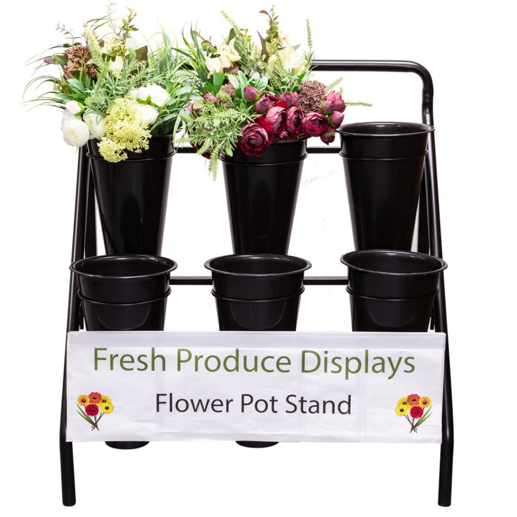 Flowerpot Trolley With 6 x Pots - Shop Display Solutions