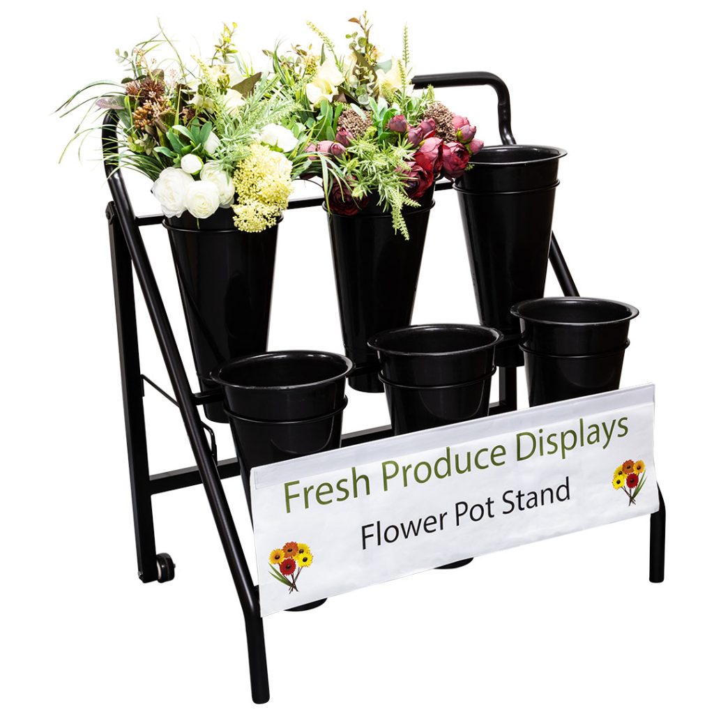 Flowerpot Trolley With 6 x Pots - Shop Display Solutions